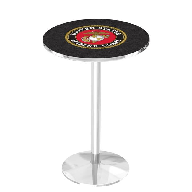 L214 United States Marine Corps 36in. Tall - 36in. Top Pub Table with ...