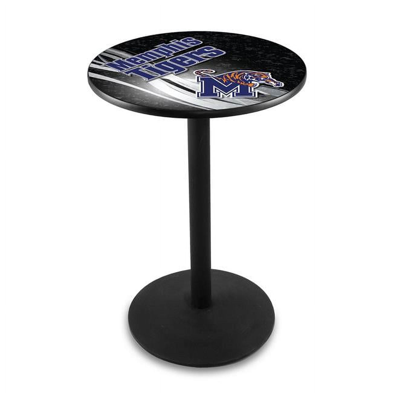 L214 University of Memphis 36in. Tall - 36in. Top Pub Table with Black ...