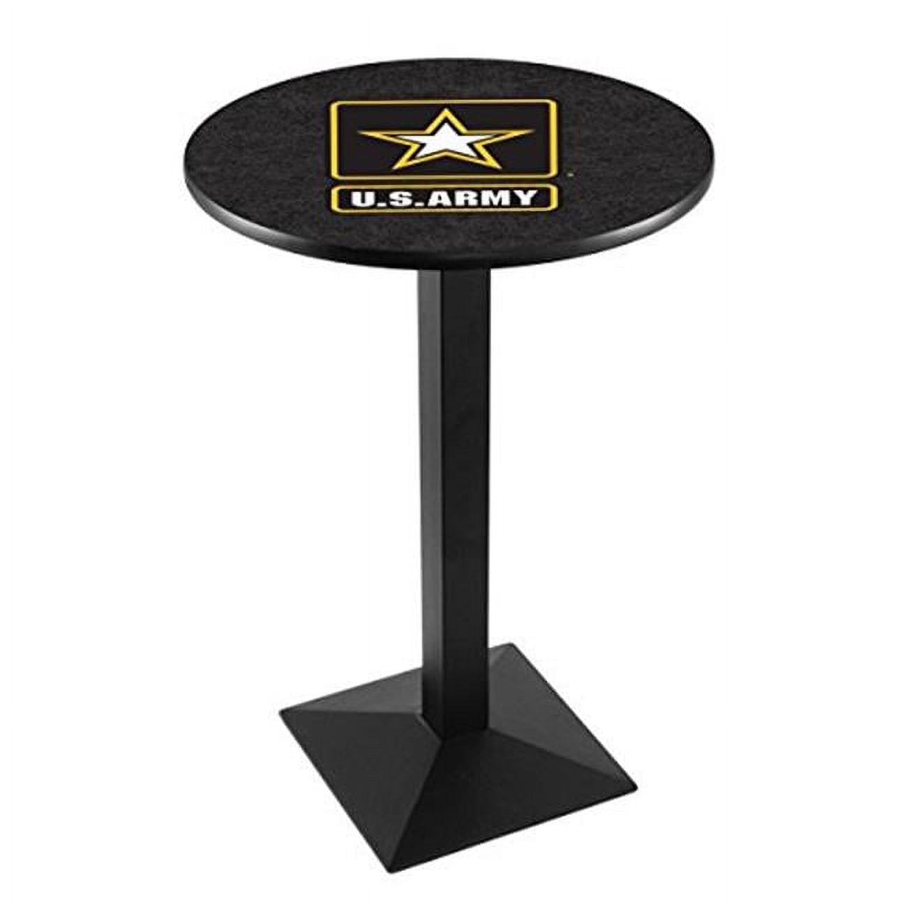 L217 United States Army 36in. Tall - 36in. Top Pub Table with Black ...