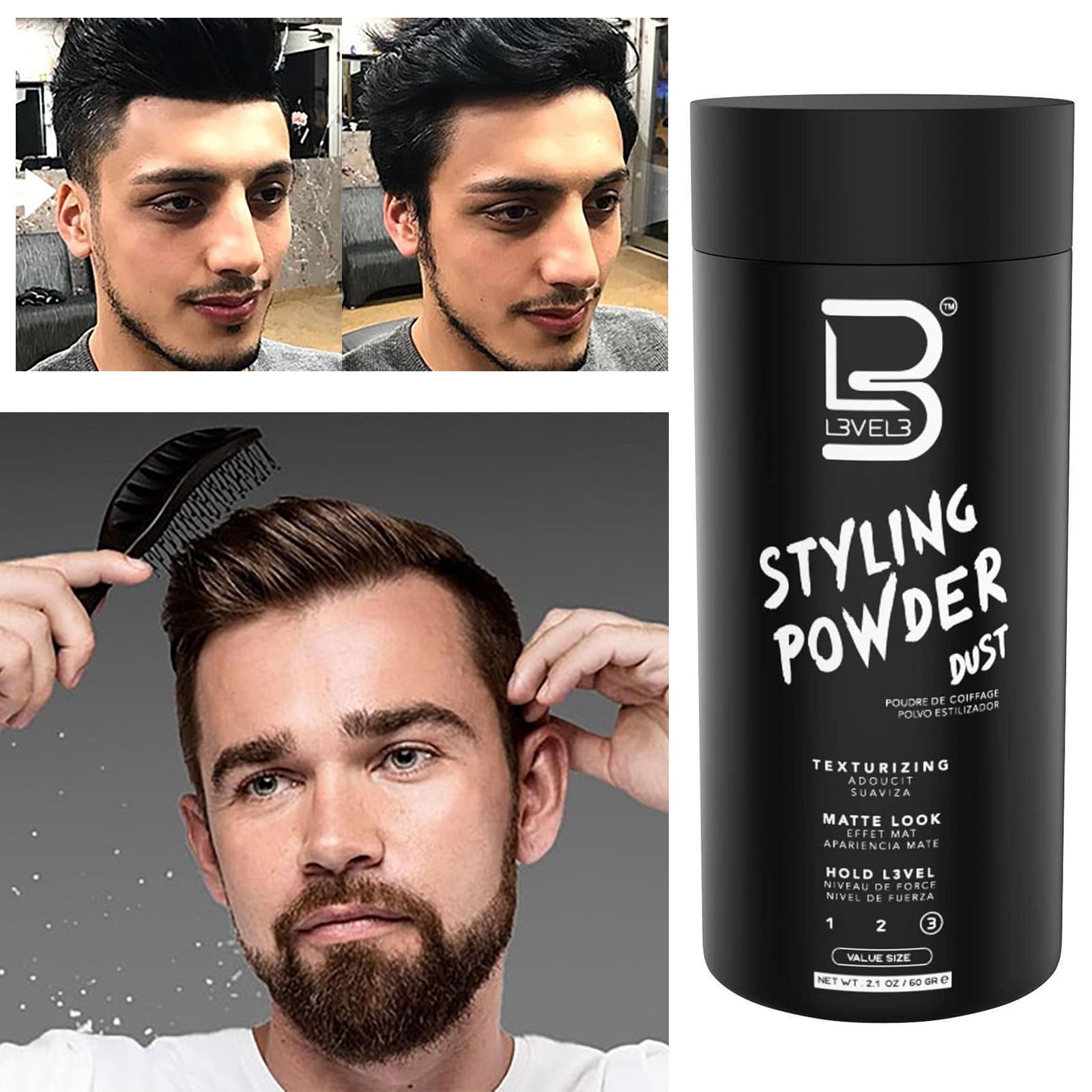 L3 Level 3 Light Hold Styling Powder - Natural Matte Hairstyle ...