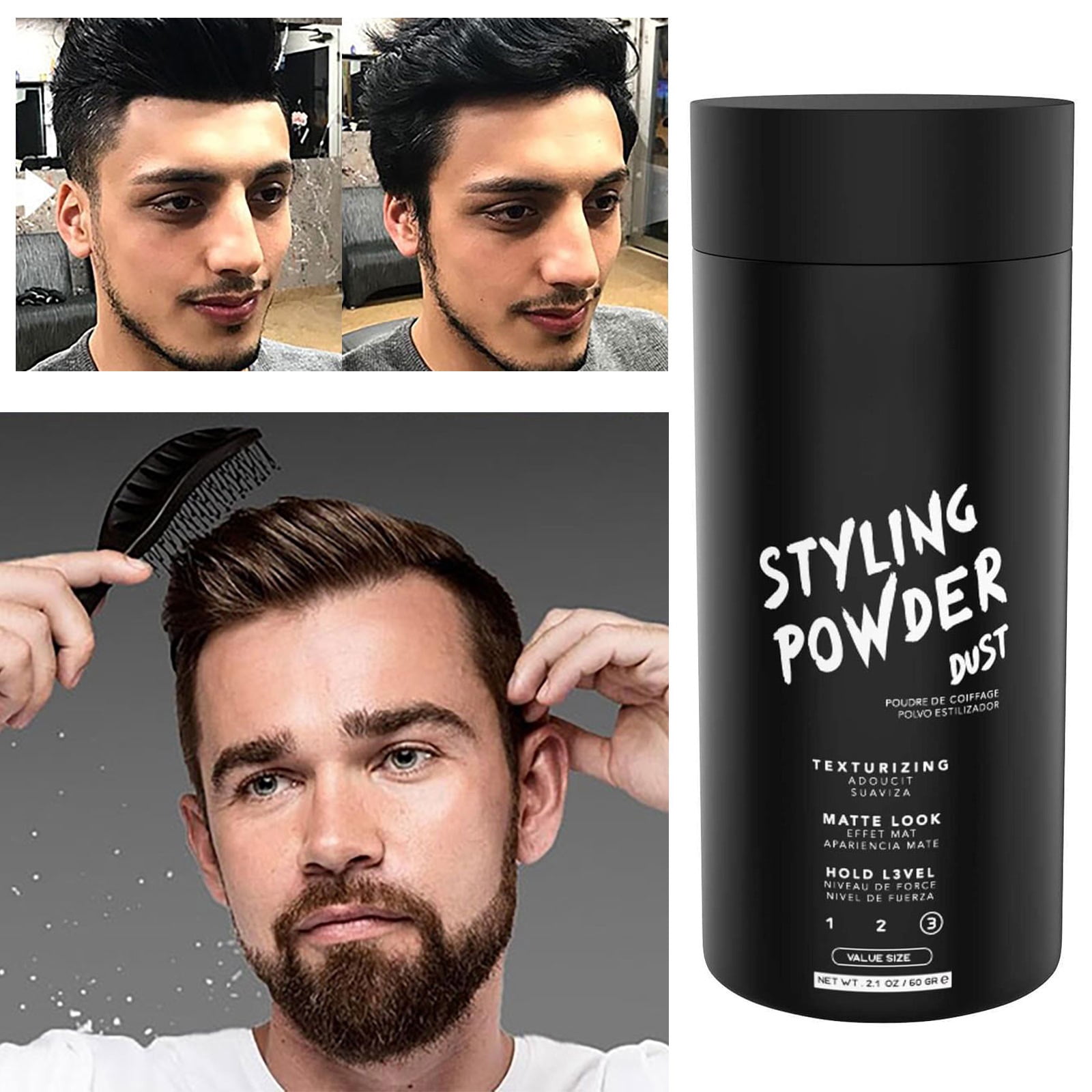 L3 Level 3 Styling Powder - Natural Look Mens Powder - Texturizing ...