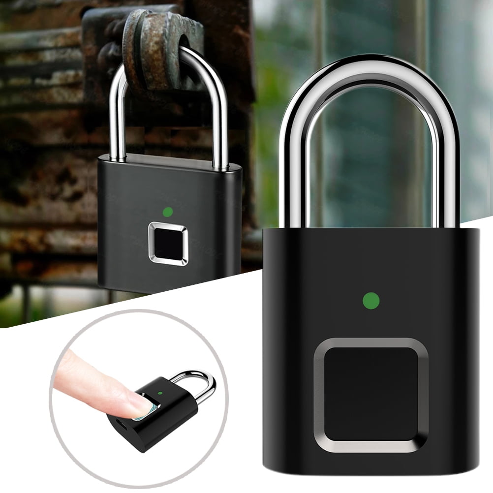L34 Fingerprint Padlock Smart Keyless Safety Fingerprint Lock USB ...