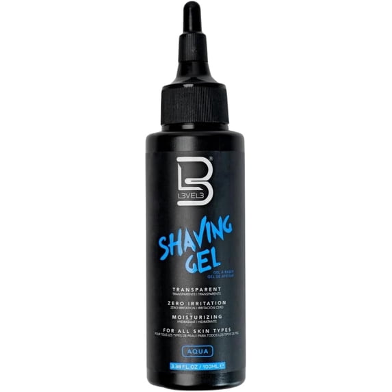 L3VEL3 Shaving Gel - Non-Foaming and Transparent Formula - Provides ...