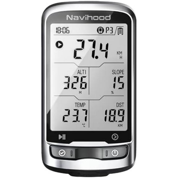 L4 Entry Level GPS Bike Computer Wireless, Laminated 2.3" Screen, Ultra Thin and Lightweight ...