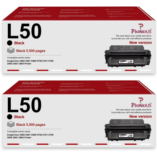 L50 Toner Cartridge : 2 Pack L50 Toner PIONOS Replacement for Canon L50 ...