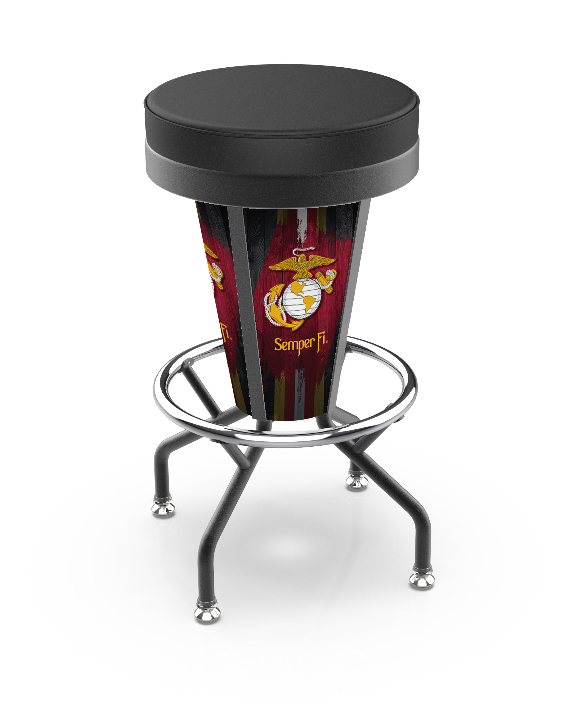 L5000 United States Marine Corps (Red/Yellow) 30" Lighted Bar Stool ...