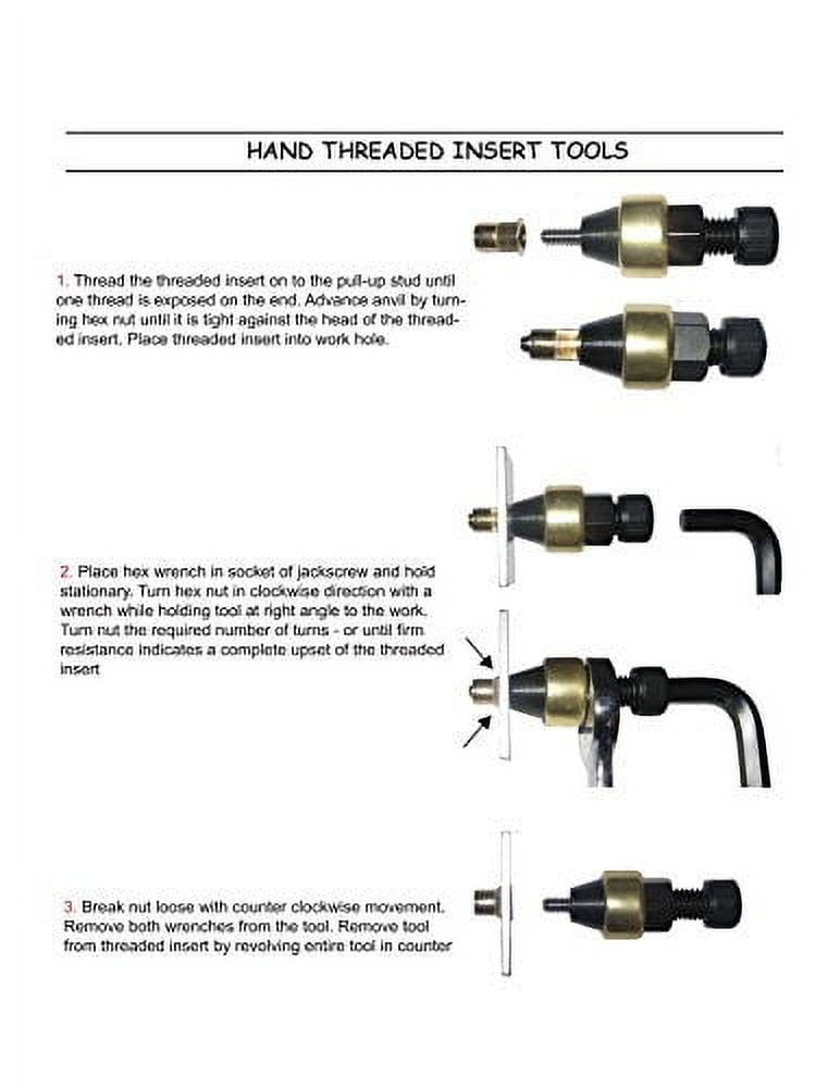 L722-3/8-16 HEX Hand Wrench Threaded Insert Tool for 3/8-16 Inserts ...