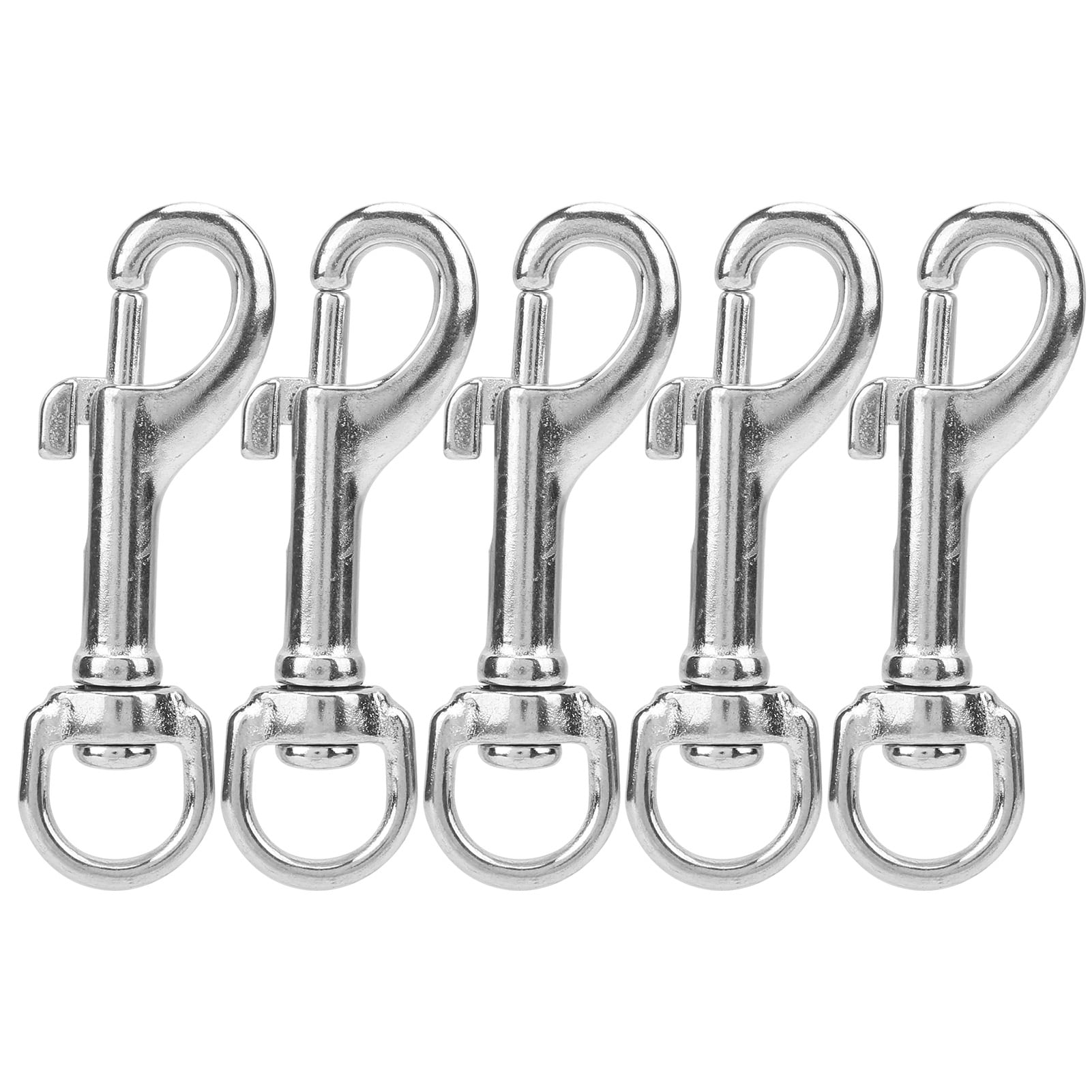 L72MM 316 Stainless Steel Spring Snap Hooks Clips Firm Diving Double ...