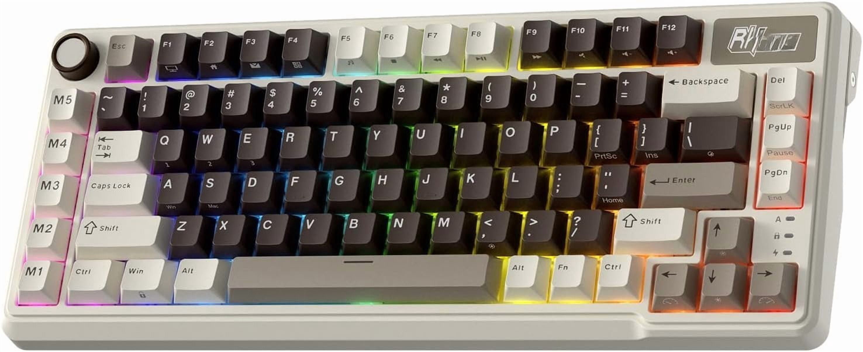 L75 Gasket Mount Mechanical Keyboard w/Knob/Macro & Touchable Nameplate ...