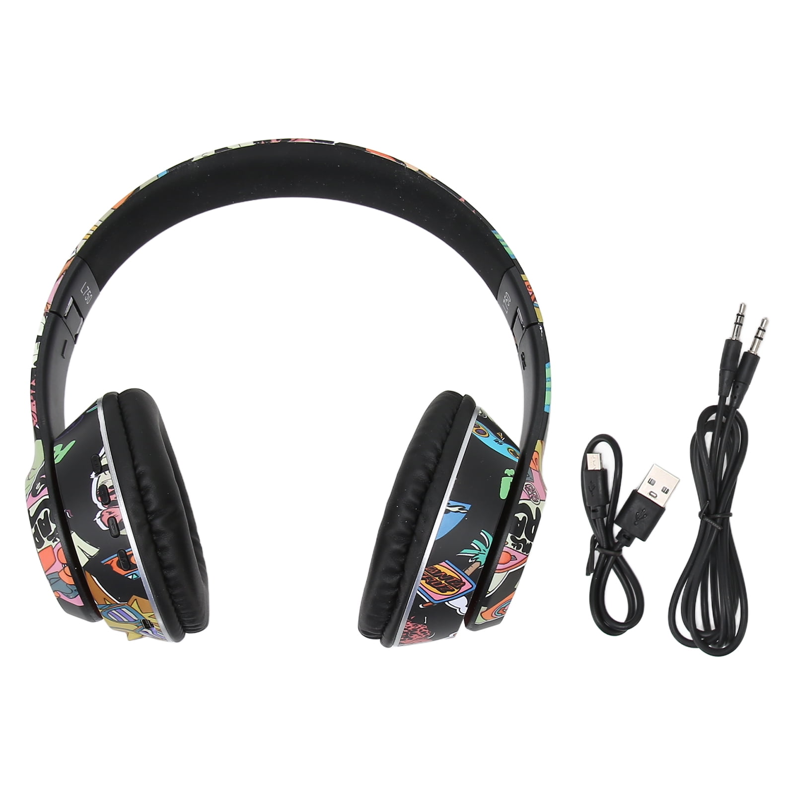 L750 Graffiti Bluetooth Headset RGB Lamp Support Memory Card LINEIN ...