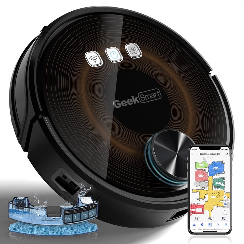 L8 Robot Vacuum Cleaner and Mop, LDS Navigation, Wi-Fi Connected APP ...