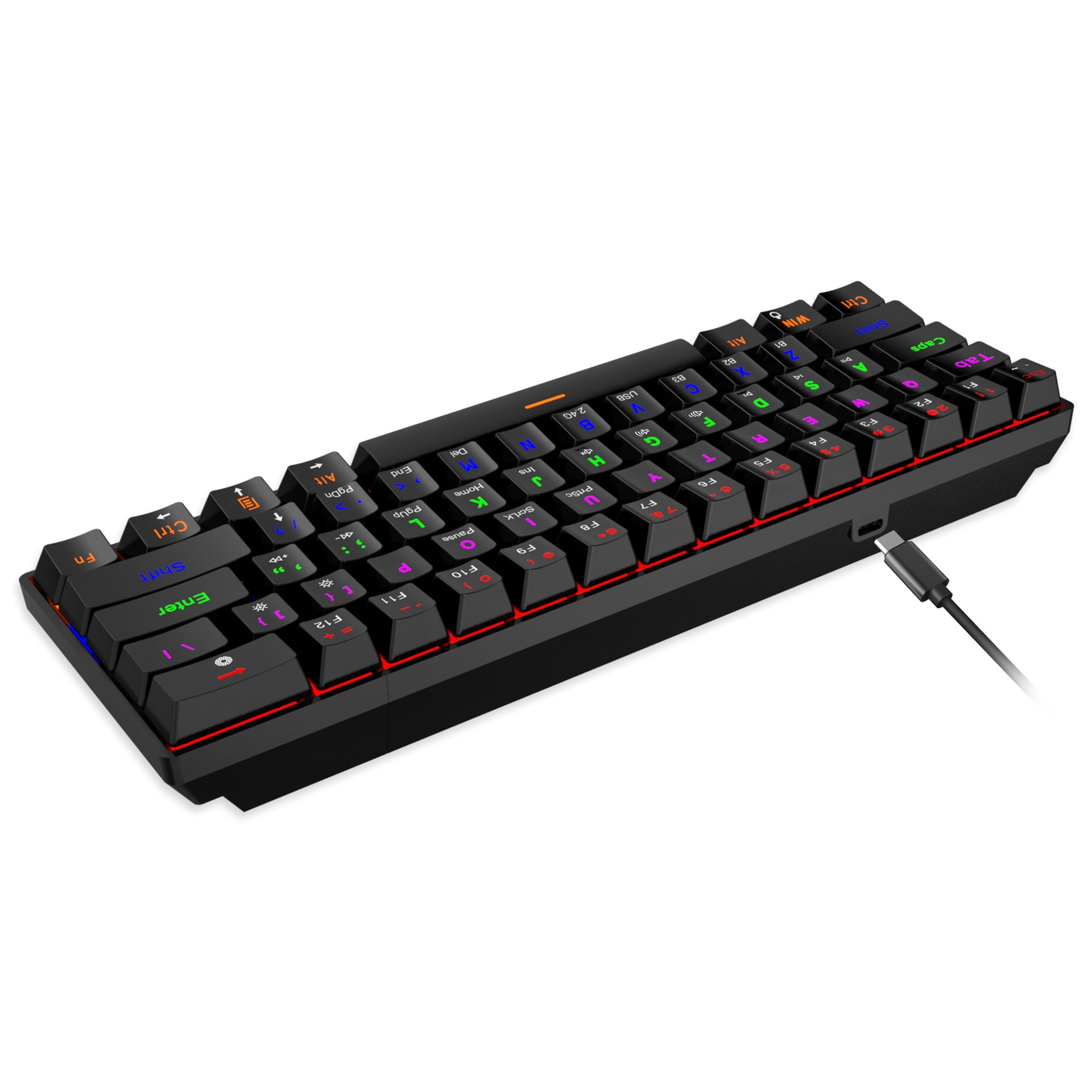 L800 61 Key Three-mode RGB Wired Wireless Bluetooth Mechanical Keyboard ...
