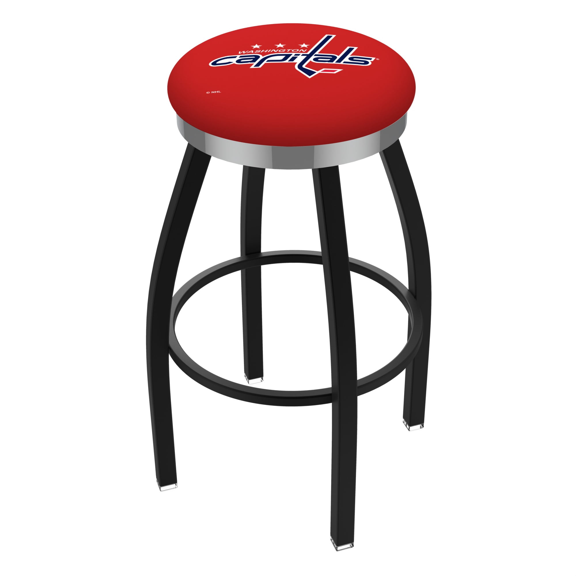 L8B2C Washington Capitals 36" Swivel Bar Stool with a Black Wrinkle and ...