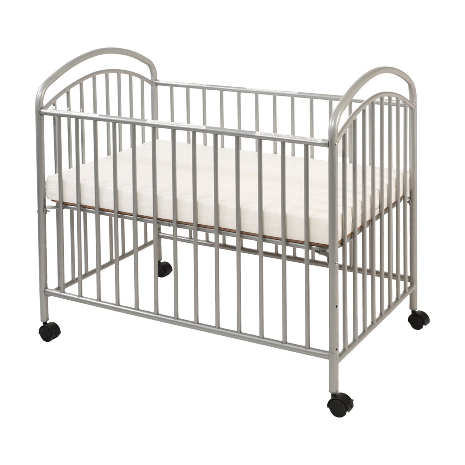 LA BABY Classic Arched Mini/Portable/Compact Crib with Adjustable ...