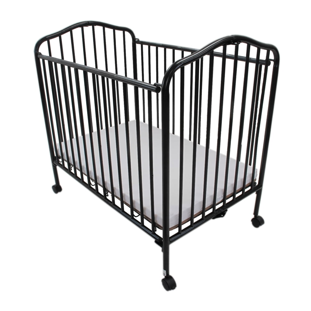 LA Baby Mini/Portable Folding Crib, Black - Walmart.com