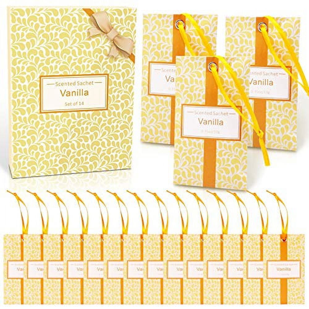 LA BELLEFÉE Vanilla Scented Sachets, 14-Pack for Home, Wardrobe, Drawer ...