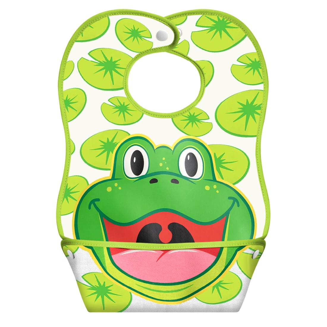 LA Baby Crumb Snatcher Waterproof Pocket Bib Large, Catch-All Pocket ...