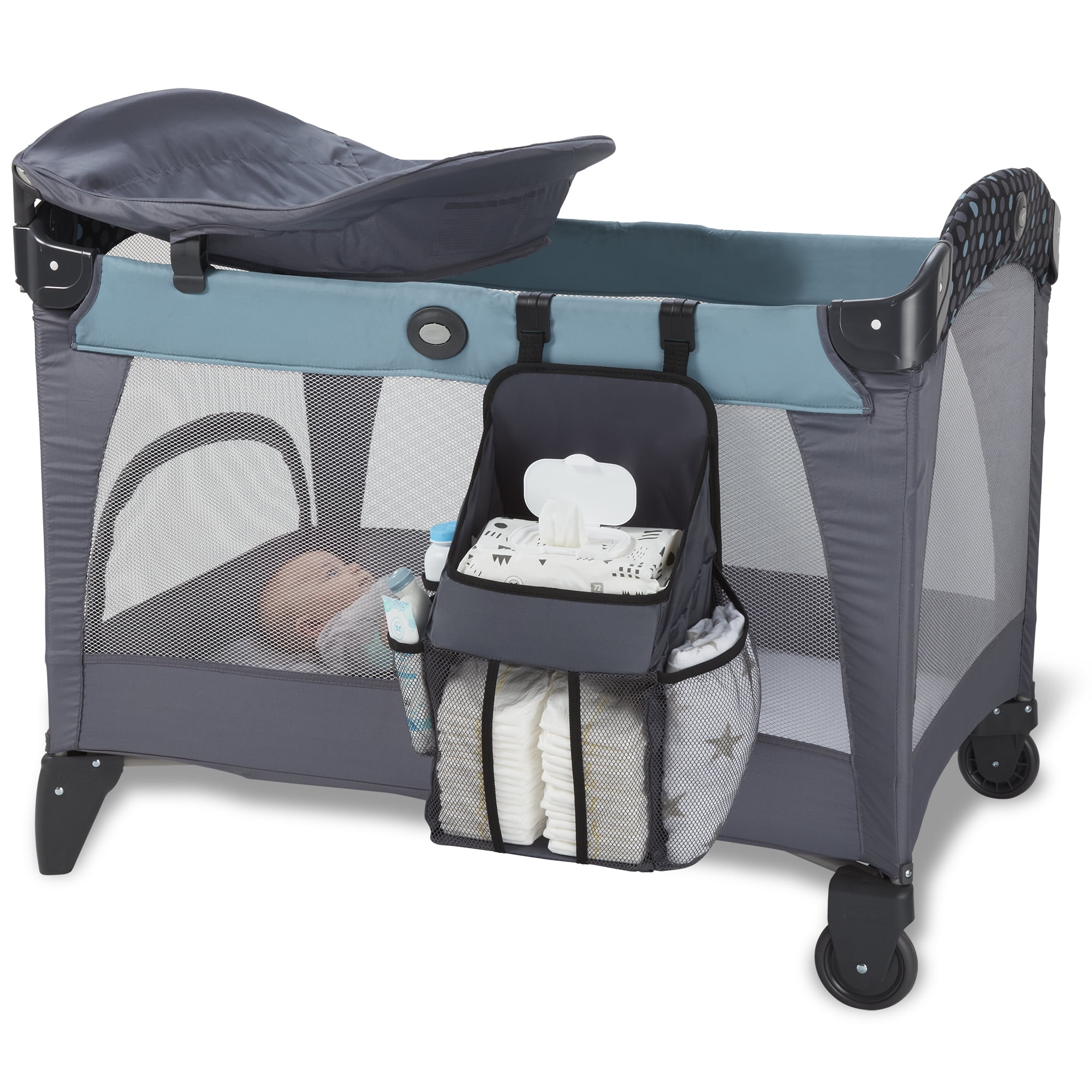 LA Baby Universal Playard Nursery Organizer and Diapers Organizer ...
