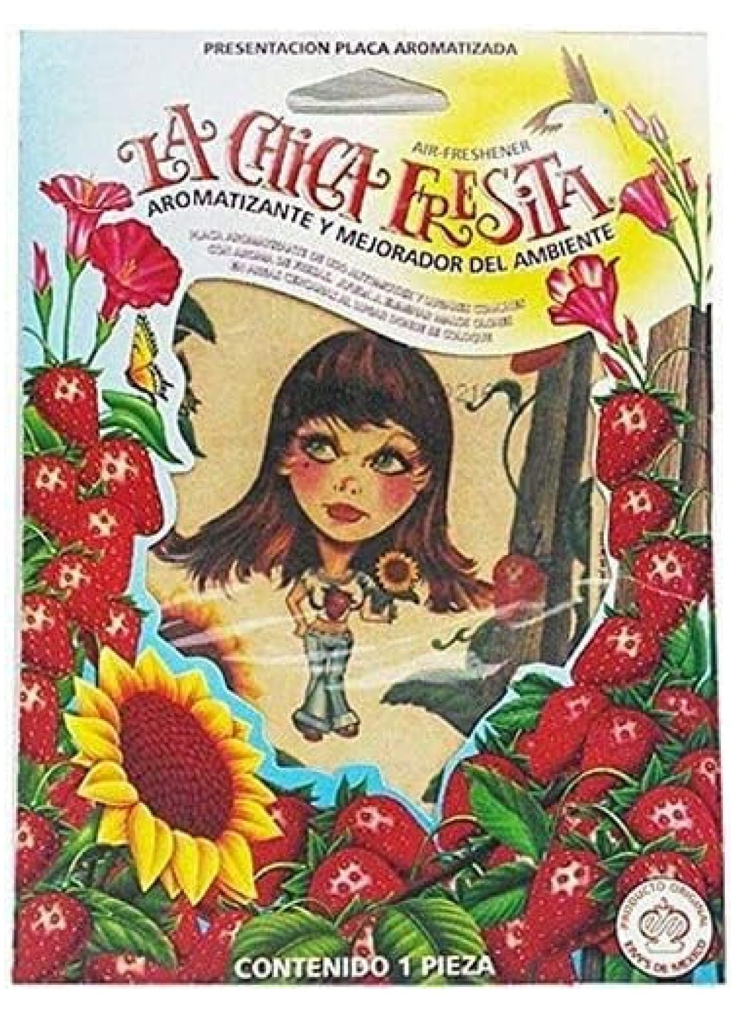 LA CHICA FRESITA Fresa/Strawberry Car Air Freshener Aromatizante Mexico ...