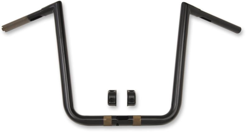 LA Choppers LA-7312-66B 1-1/4in. Ape Hanger Hefty Twin Peaks Handlebar - 16in. - Gloss Black ...