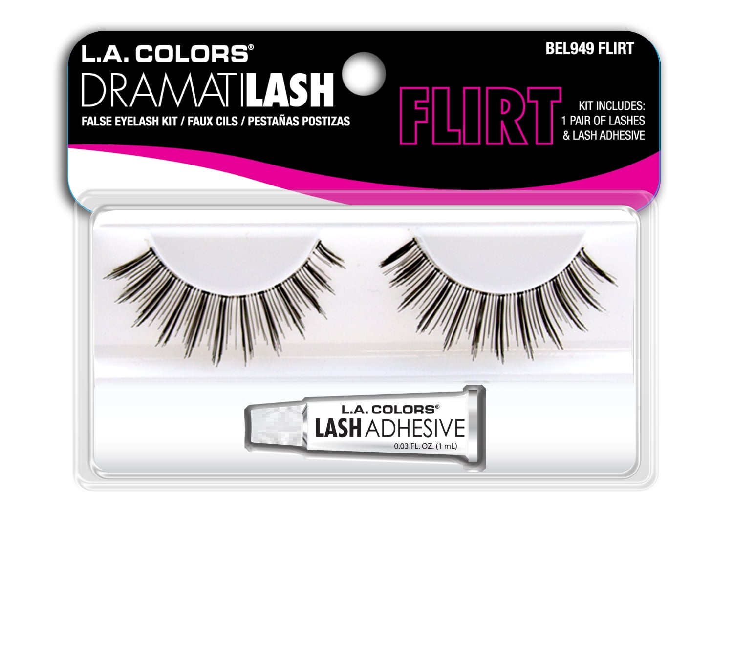 LA Colors Dramatilash False Eyelash Kit with Glue Kit - Walmart.com