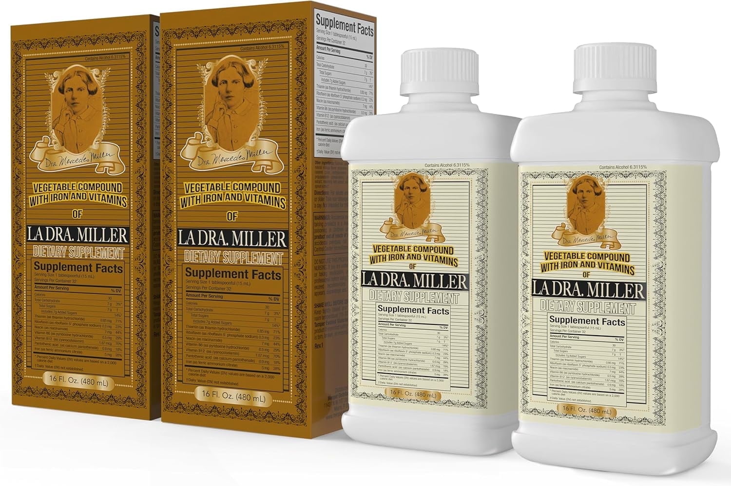La Dra. Miller Liquid Multivitamin with Iron, B12 & Folic Acid ...