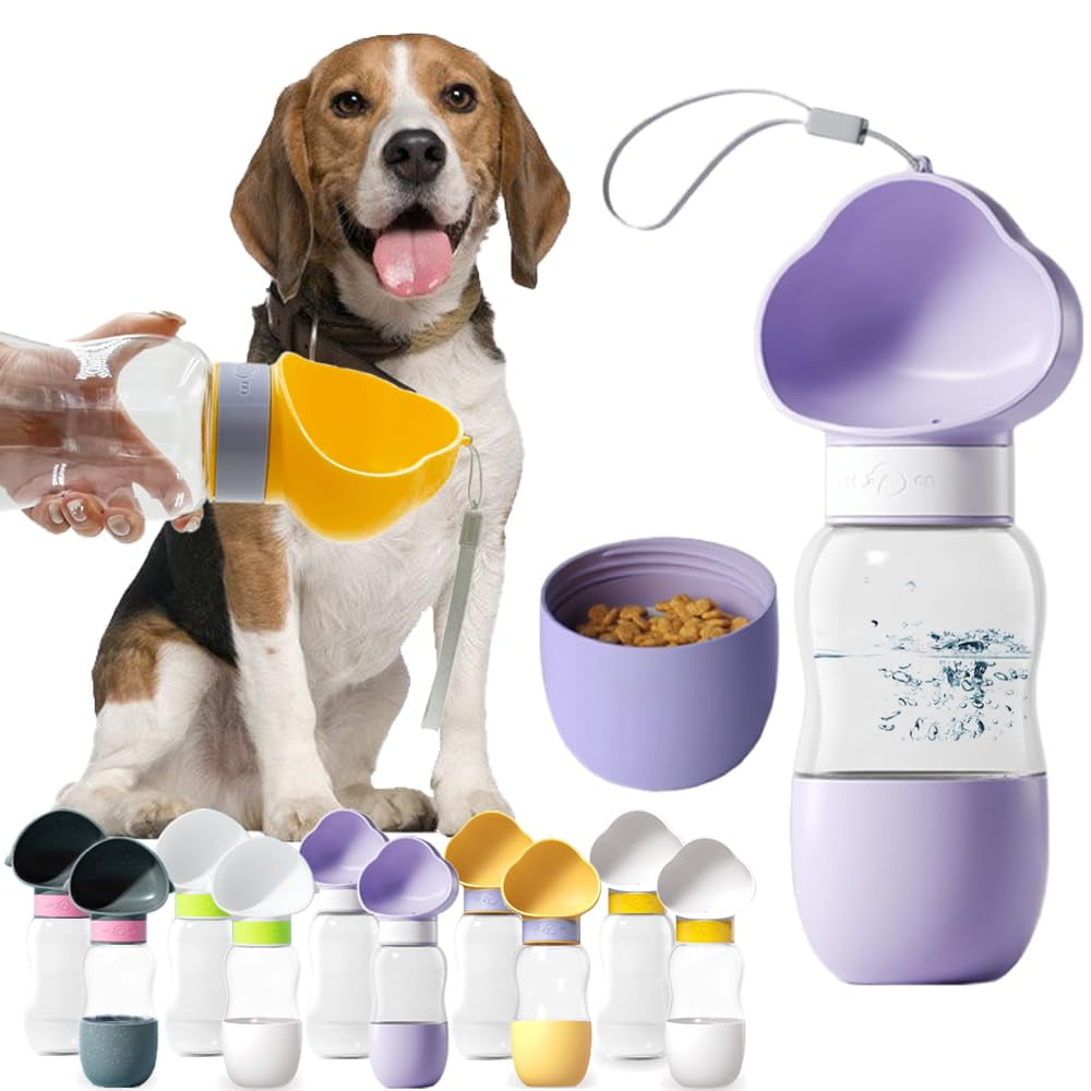 LA FEIER Dog Water TMA2 Bottle,Portable Pet Water Bottle with Food ...