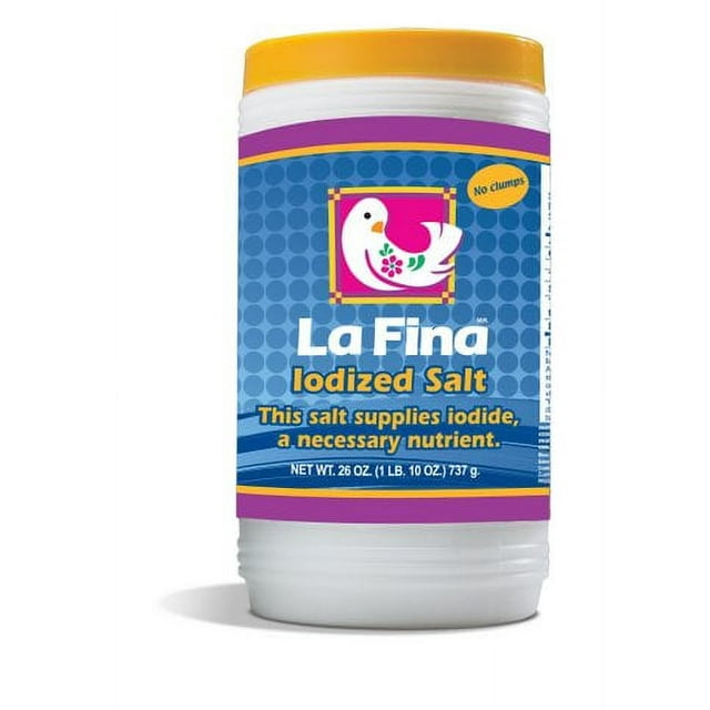 LA FINA IODIZED TABLE SALT 26 OZ CANISTER - Walmart.com