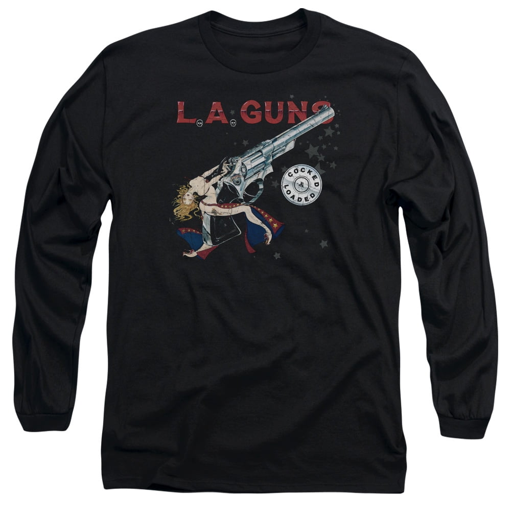 LA GUNS/COCKED AND LOADED-L/S ADULT 18/1-BLACK-2X - Walmart.com