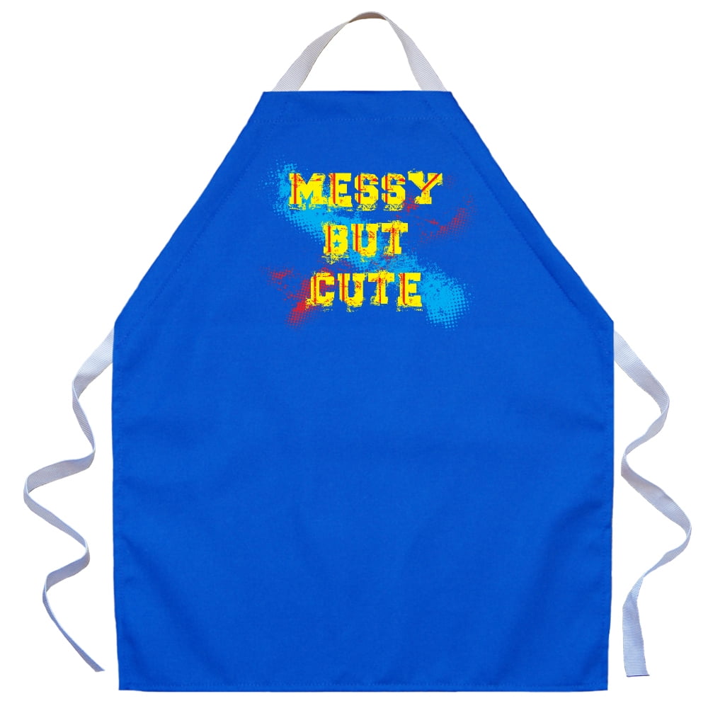 LA Imprints Aprons For Kids Boys Girls -Messy But Cute - Walmart.com