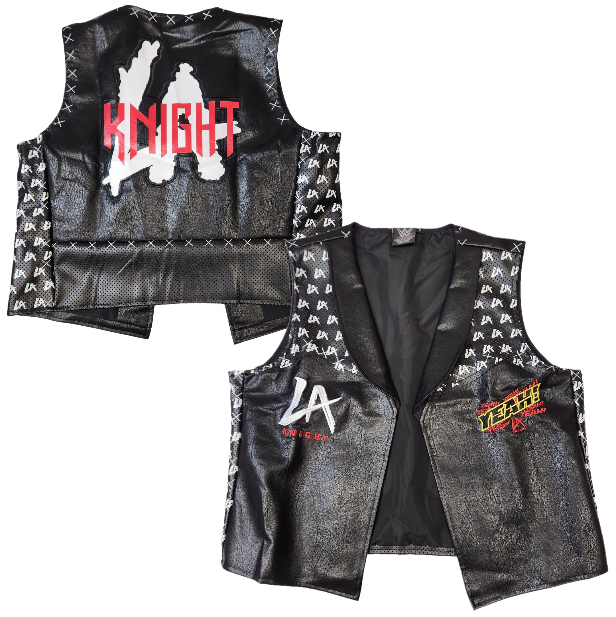 LA Knight Yeah! WWE Mens Black Replica Vest - Walmart.com