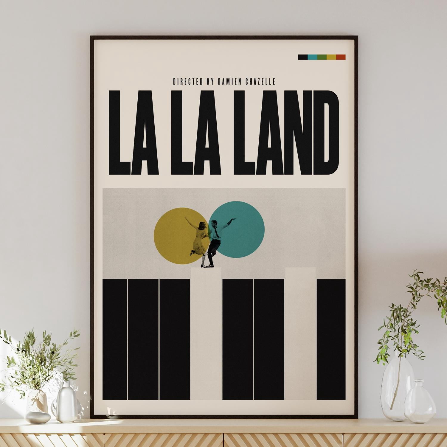 LA LA LAND poster , minimalist wall art, mid-century modern, vintage ...