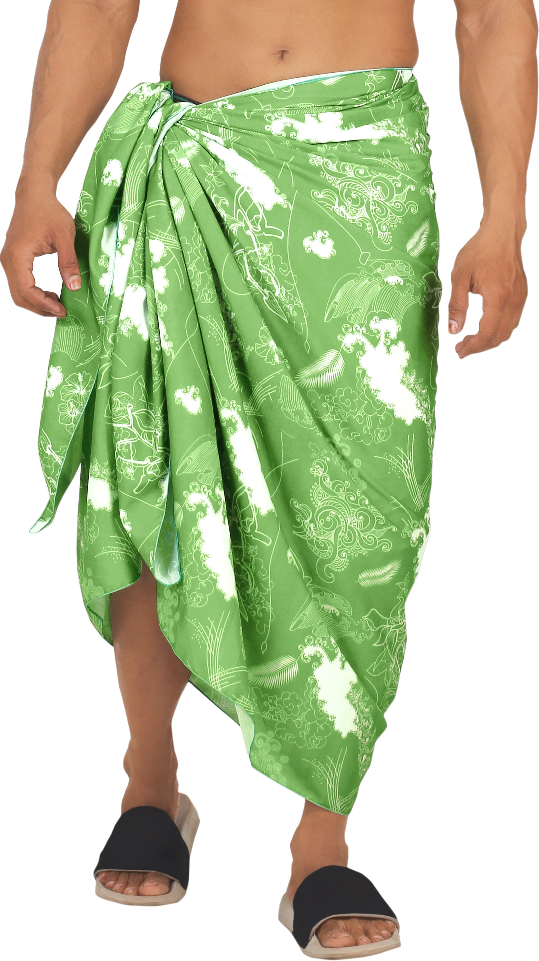 LA LEELA Men's Bath Trunk Swimwear Sarong Pareo Beach Wrap One Size ...