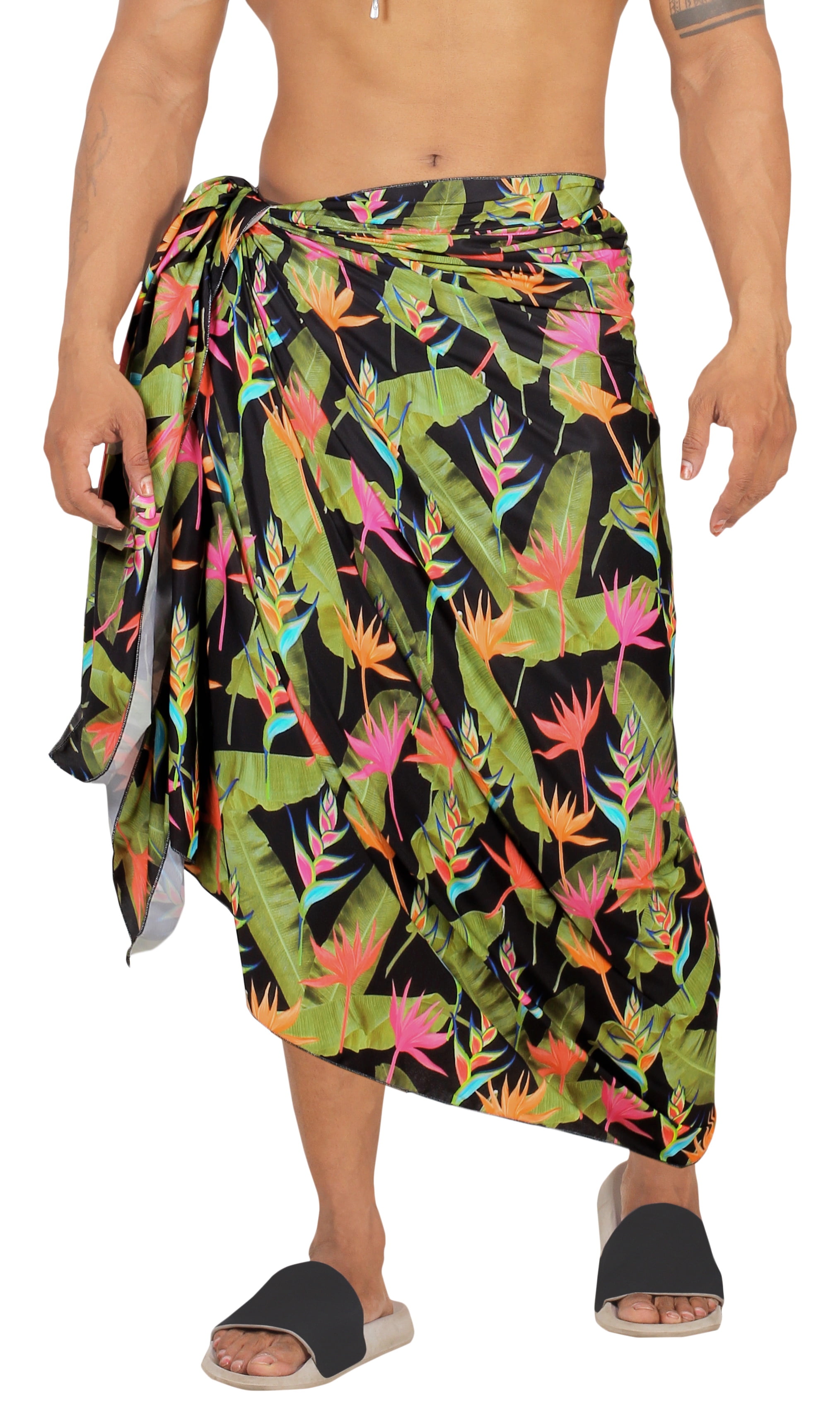 LA LEELA Men's Bath Trunk Swimwear Sarong Pareo Beach Wrap One Size ...