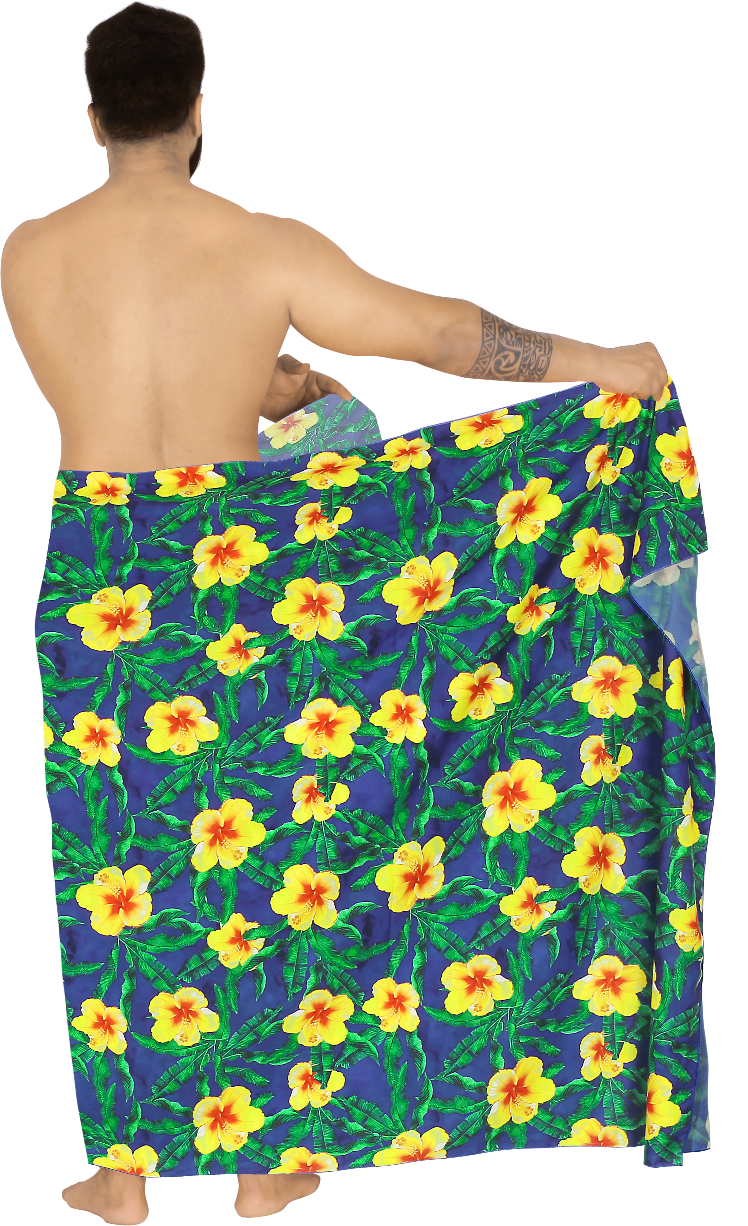 LA LEELA Men's Bath Trunk Swimwear Sarong Pareo Beach Wrap One Size ...