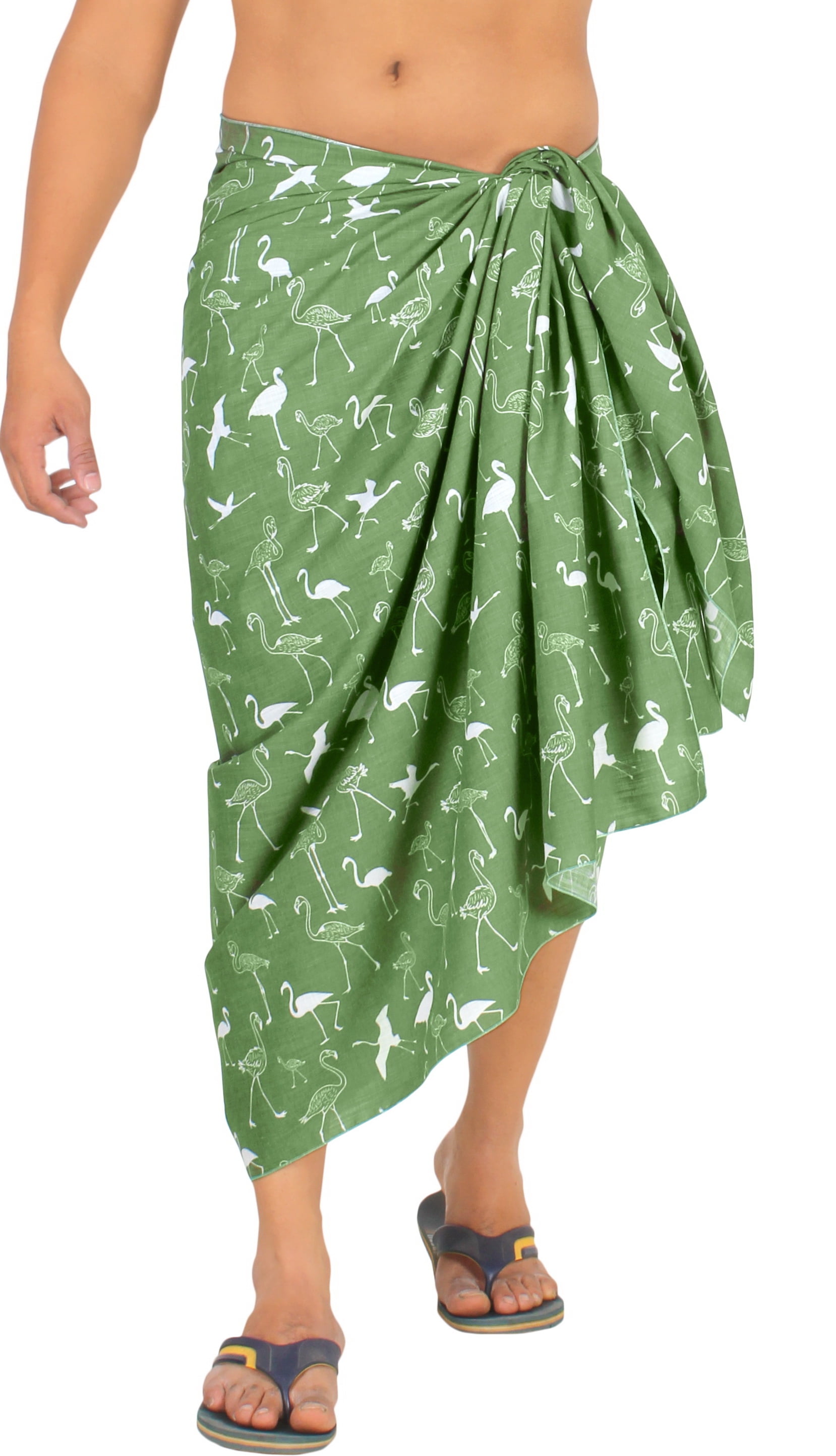 LA LEELA Men's Cotton Linen Effect Swimwear Beach Cover Up Swimsuit ...