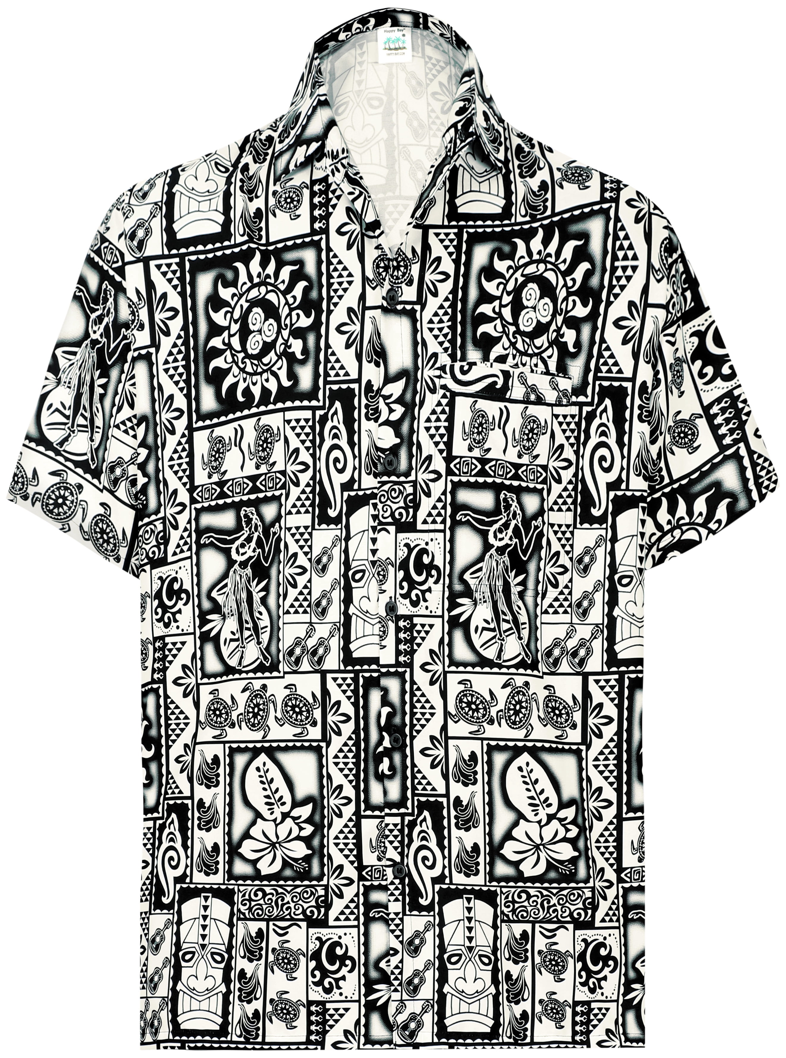LA LEELA Men's Hawaiian Shirts Short Sleeve Button Down Shirt Mens ...