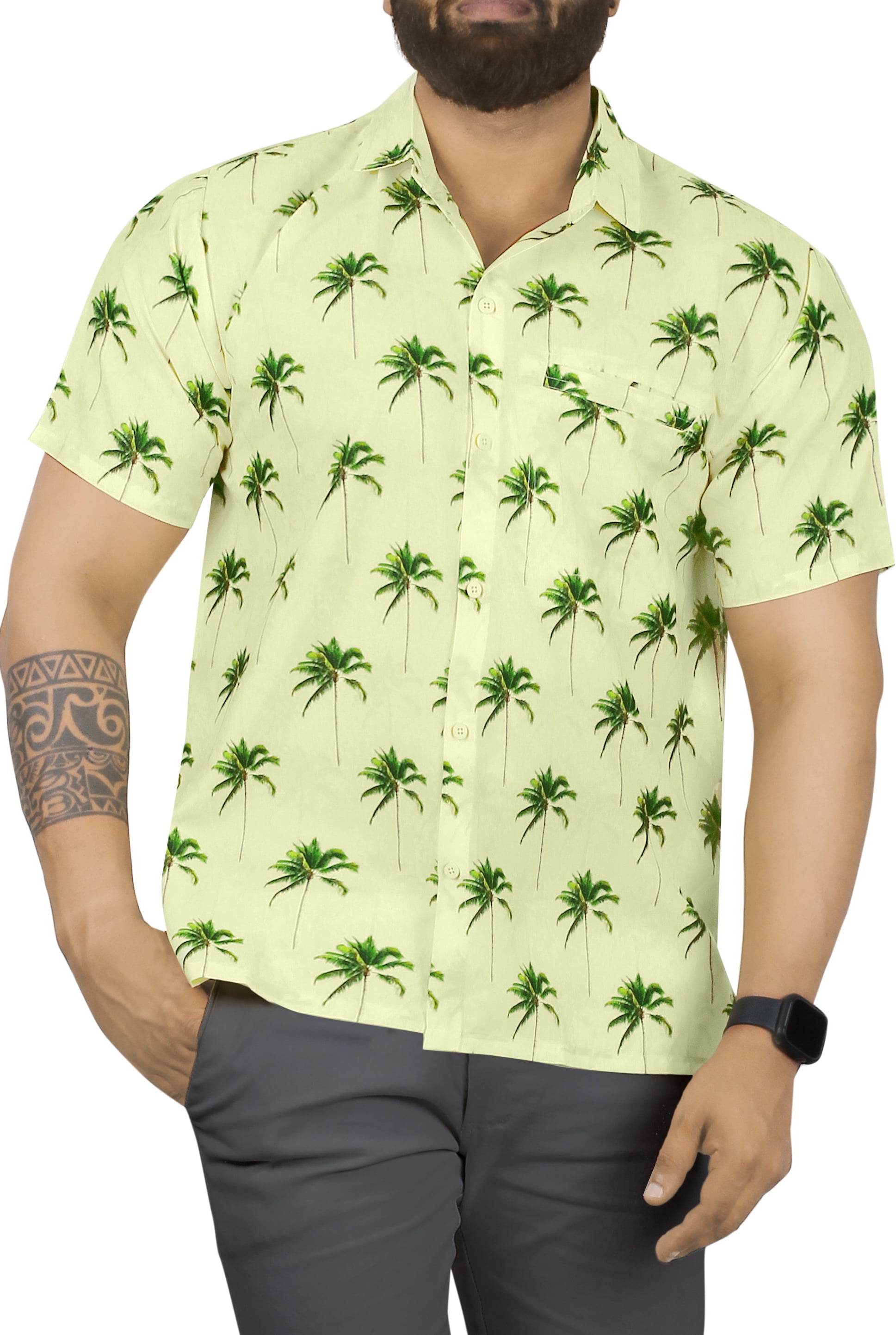 LA LEELA Men's Hawaiian Shirts Short Sleeve Button Down Shirt Mens ...