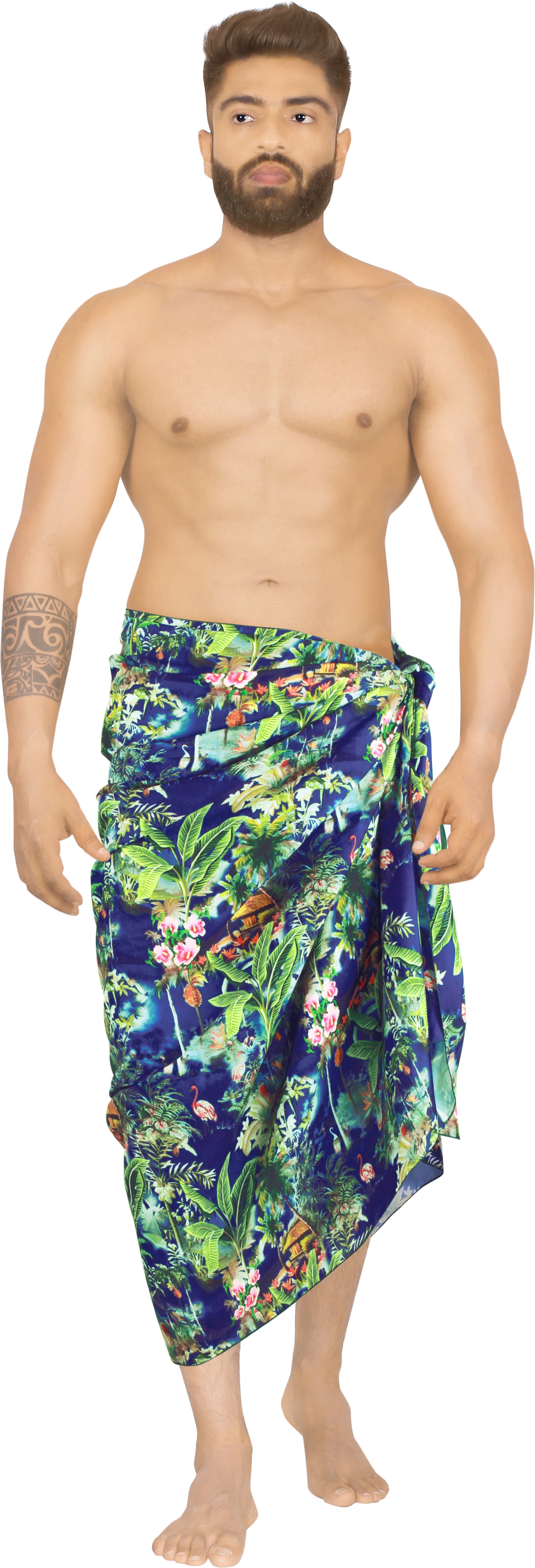 LA LEELA Men's Swim Bath Trunk Swimsuit Regular Surfing Swimwear Sarong ...