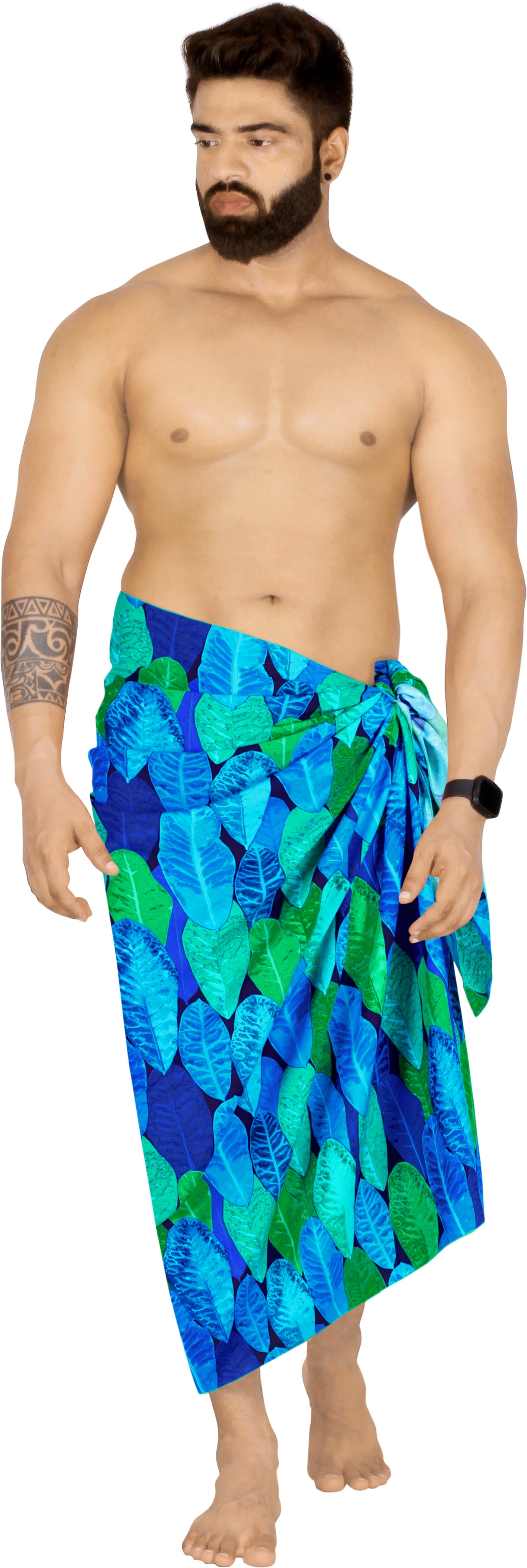 LA LEELA Men's Swimwear Beach Summer Pareo Long Sarong Wrap One Size ...