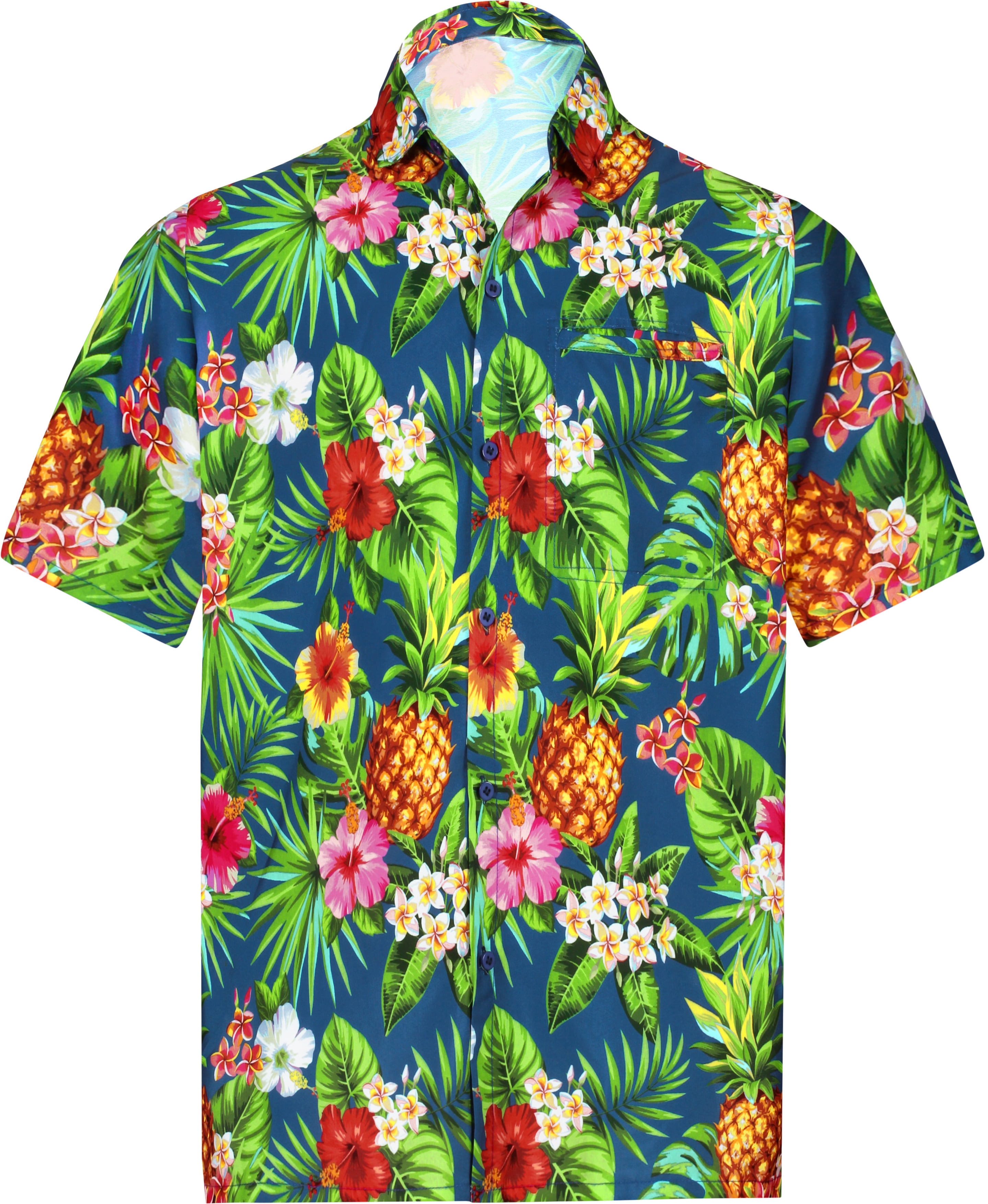 La Leela Mens Hawaiian Shirts Short Sleeve Button Down Shirt Mens
