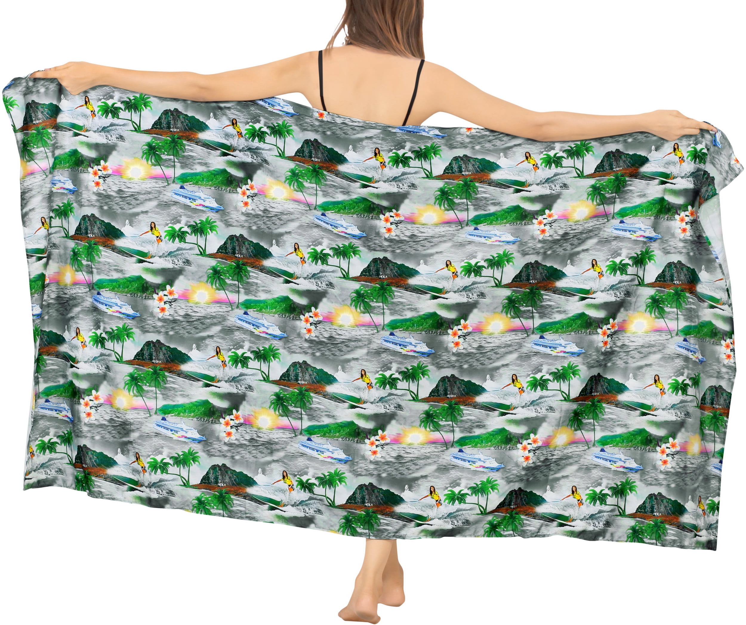 LA LEELA Women's Beachwear Summer Beach Bikini Wraps Sarong Coverups ...