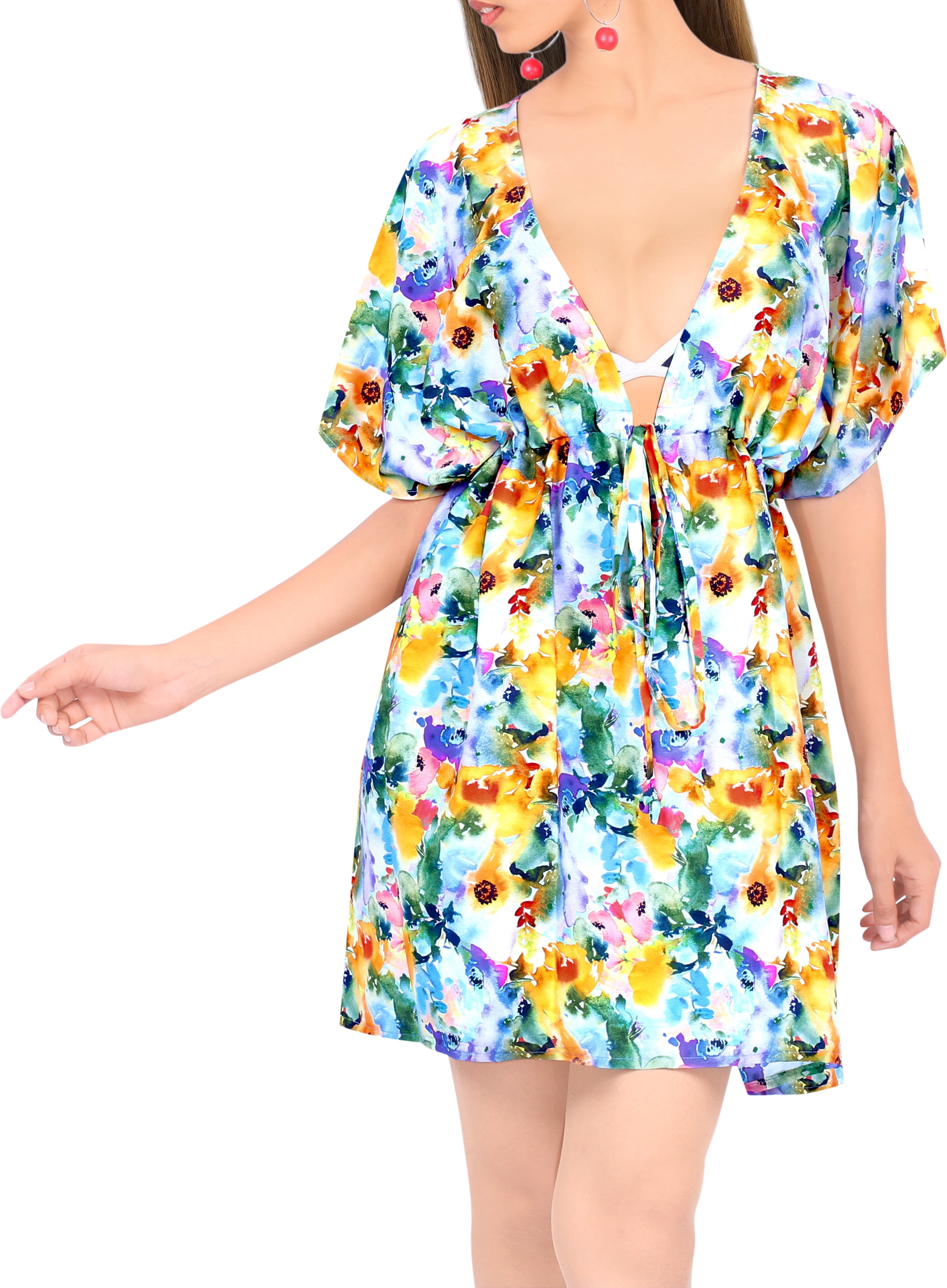 LA LEELA Women's Beachwear Summer Swim Beach Dress Cover ups for ...