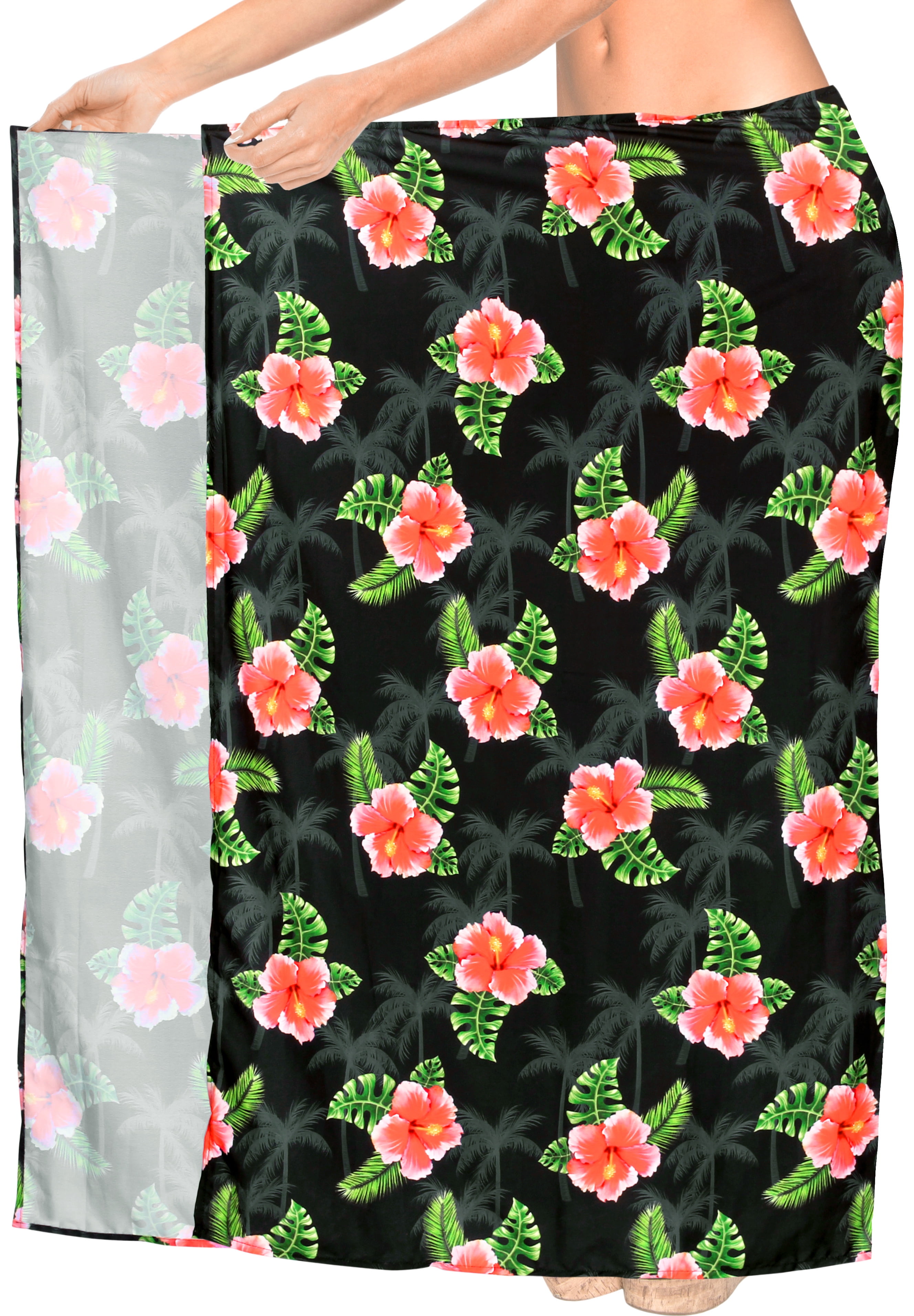 LA LEELA Women's Summer Beachwear Sarong Pareo Wrap Skirt Swim Cover up ...