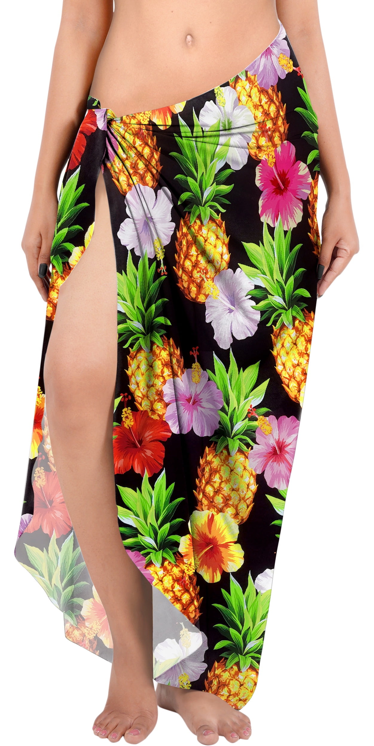 LA LEELA Women's Summer Beachwear Sarong Pareo Wrap Skirt Swim Cover up ...