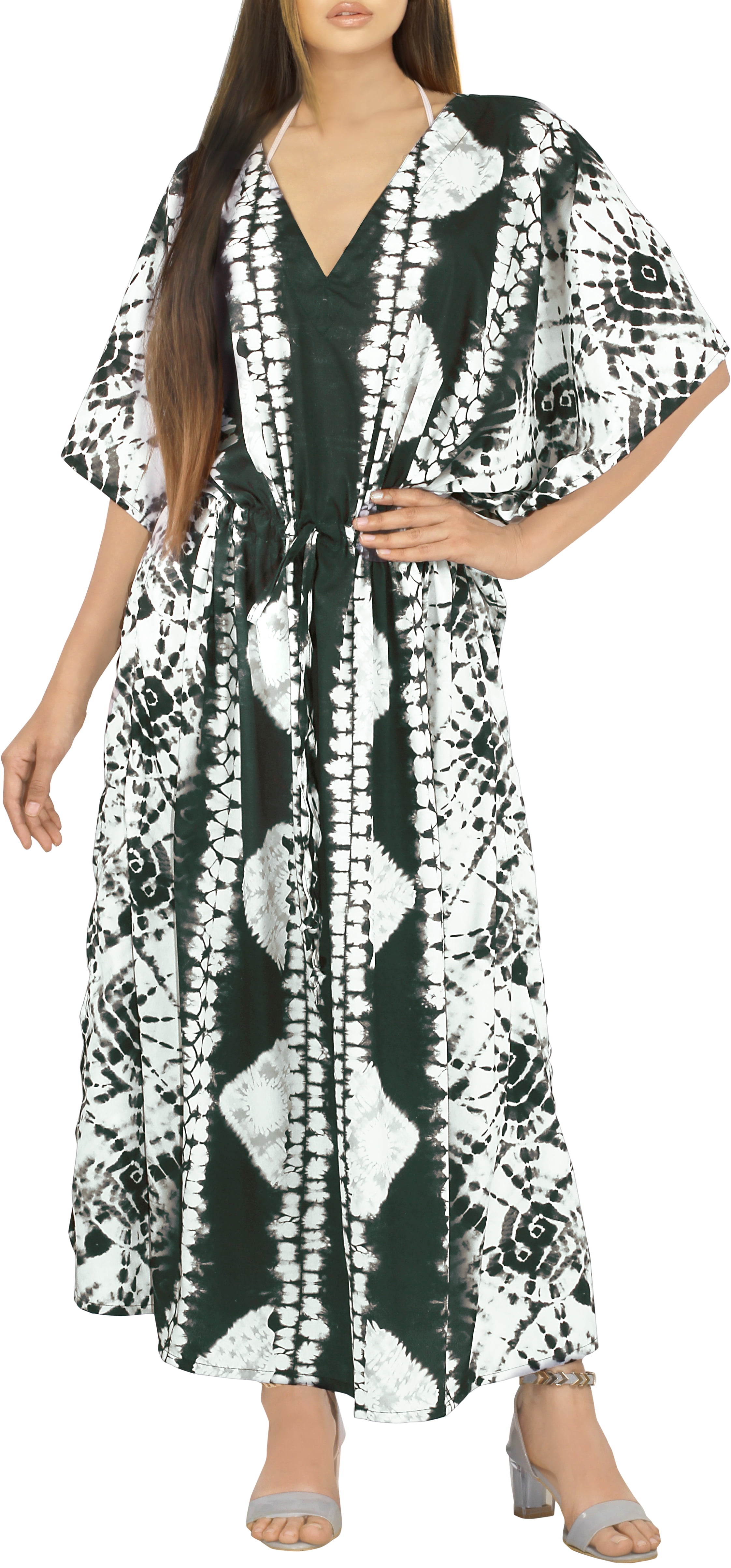 LA LEELA Women's Summer Loungewear African Beach Mumu Slit Dress Caftan ...
