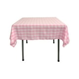 LA Linen Polyester Gingham Checkered 52 by 52-Inch Square Tablecloth ...