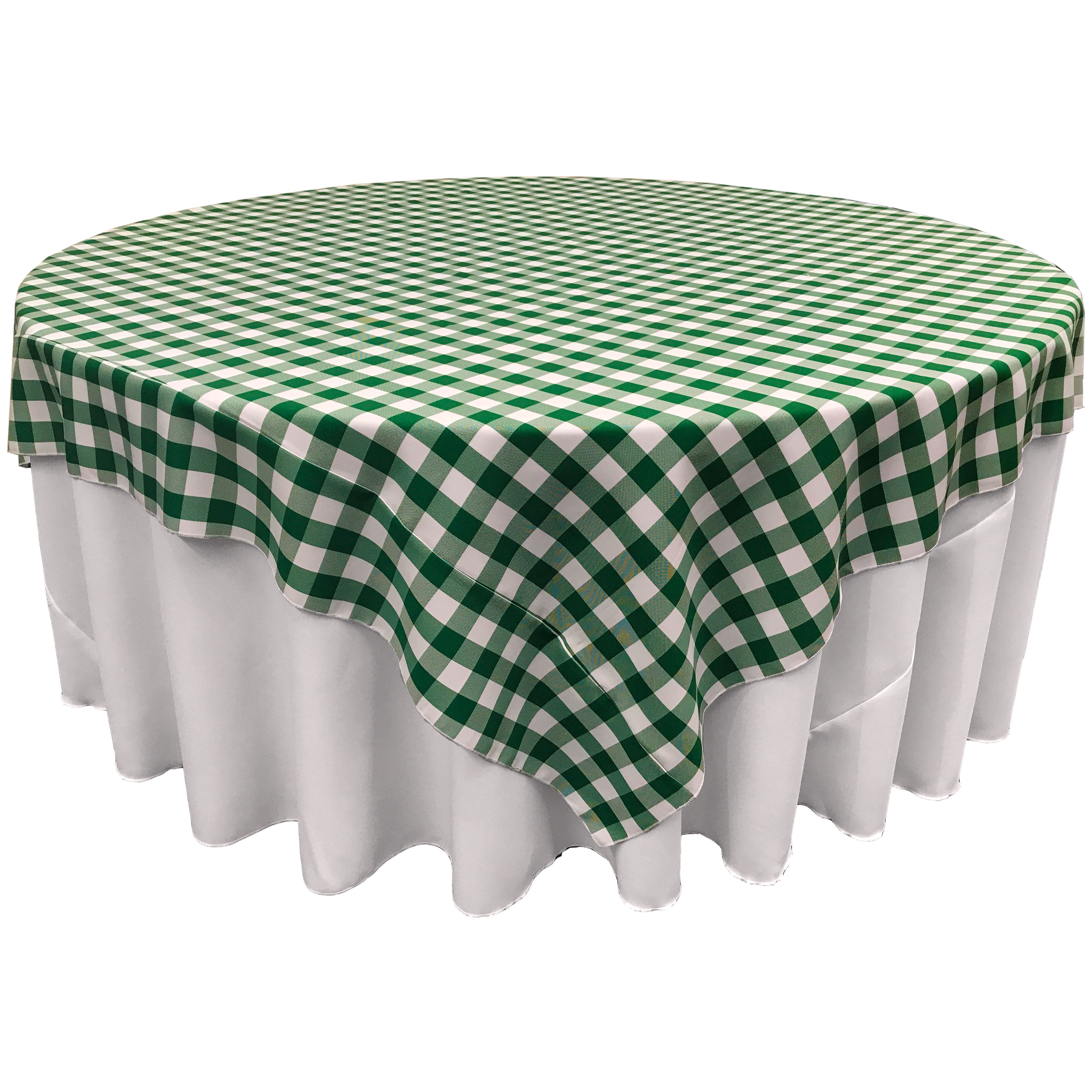 LA Linen Polyester Gingham Checkered 72 by 72-Inch Square Tablecloth ...