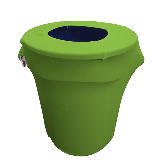 LA Linen Stretch Spandex Trash Can cover 32-Gallon Round,Lime - Walmart.com