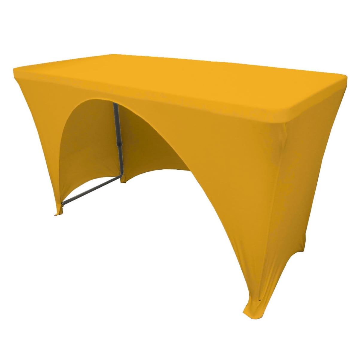 LA Linen TCSpandex-OB48x24x30-YellowX47 Rectangular Open Back Spandex ...